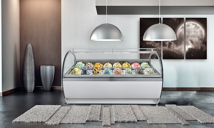 Prosky Counter Showcase Popsicle Freezer Italian Gelato Glass Display ...