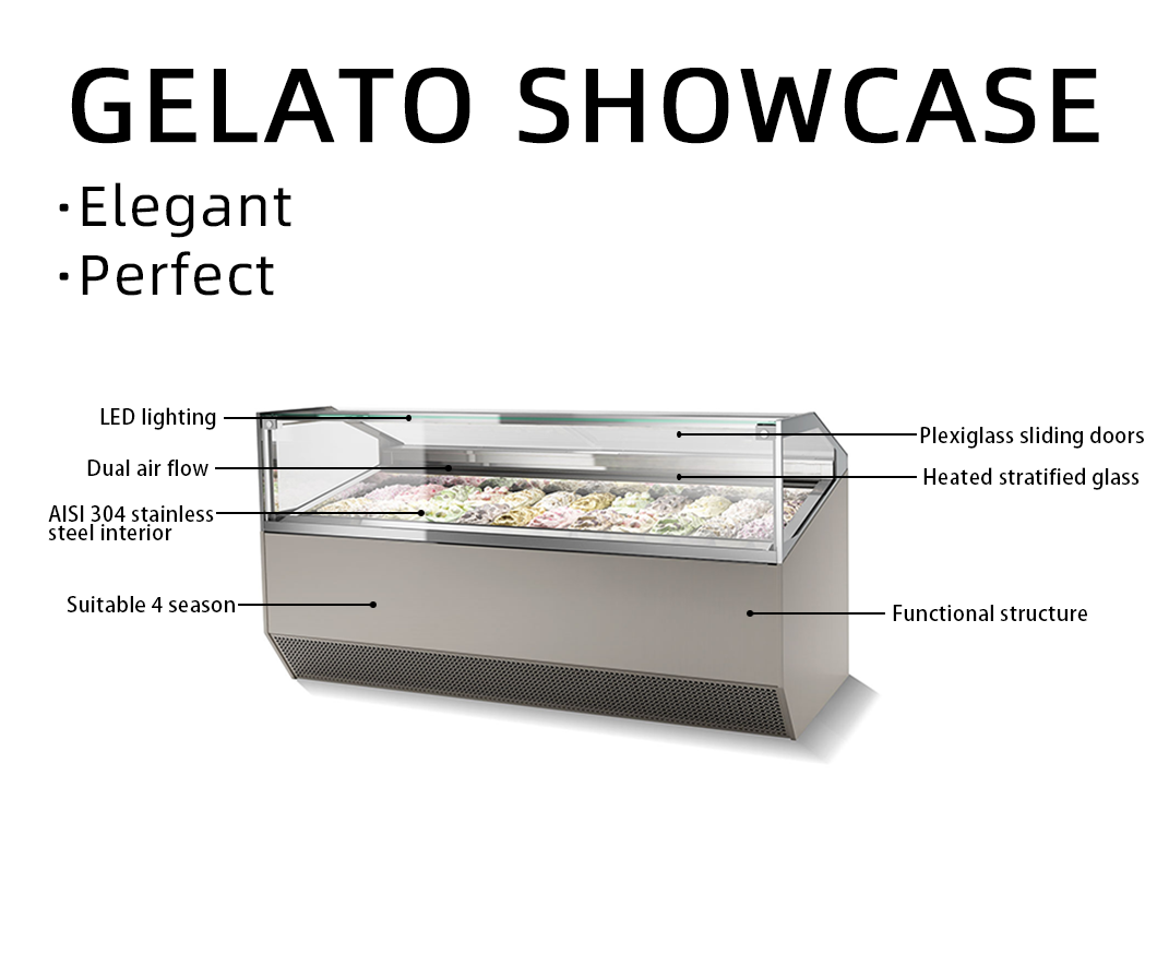 Prosky Freezer Modern Large Autodefrost Case Gelato Display from China ...